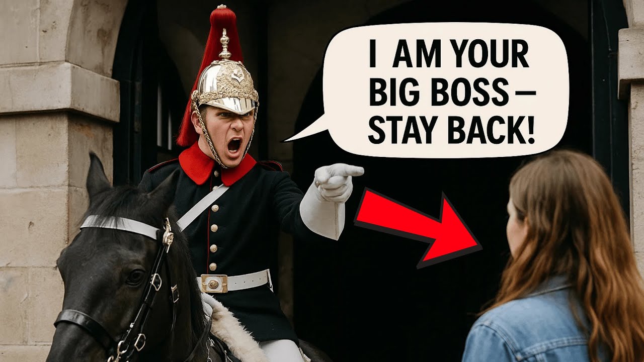 Royal Guard on Horse Yells “I Am Your BIG BOSS — Stay Back!” and Shuts ...