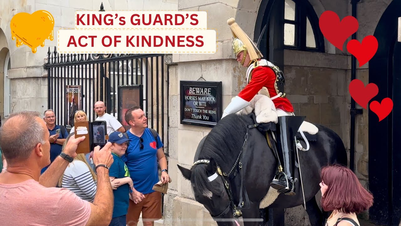 The King’s Guard’s Heart Warming Act Of Kindness For A Special Child!