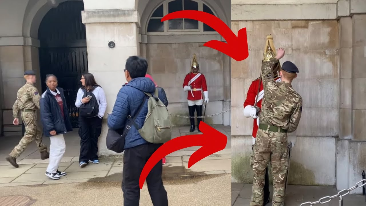 Soldier Shows Kindness While Assisting King’s Guard