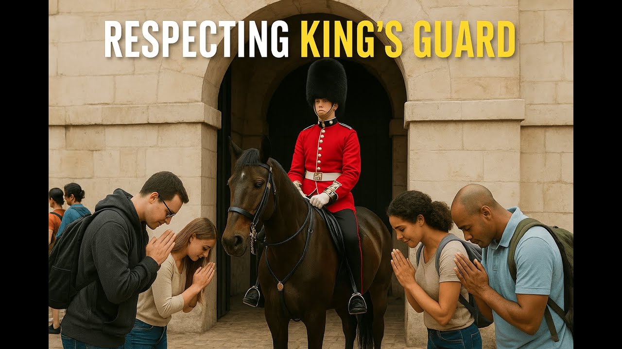 Tourist Shows Deep Respect by Bowing to the King’s Guard